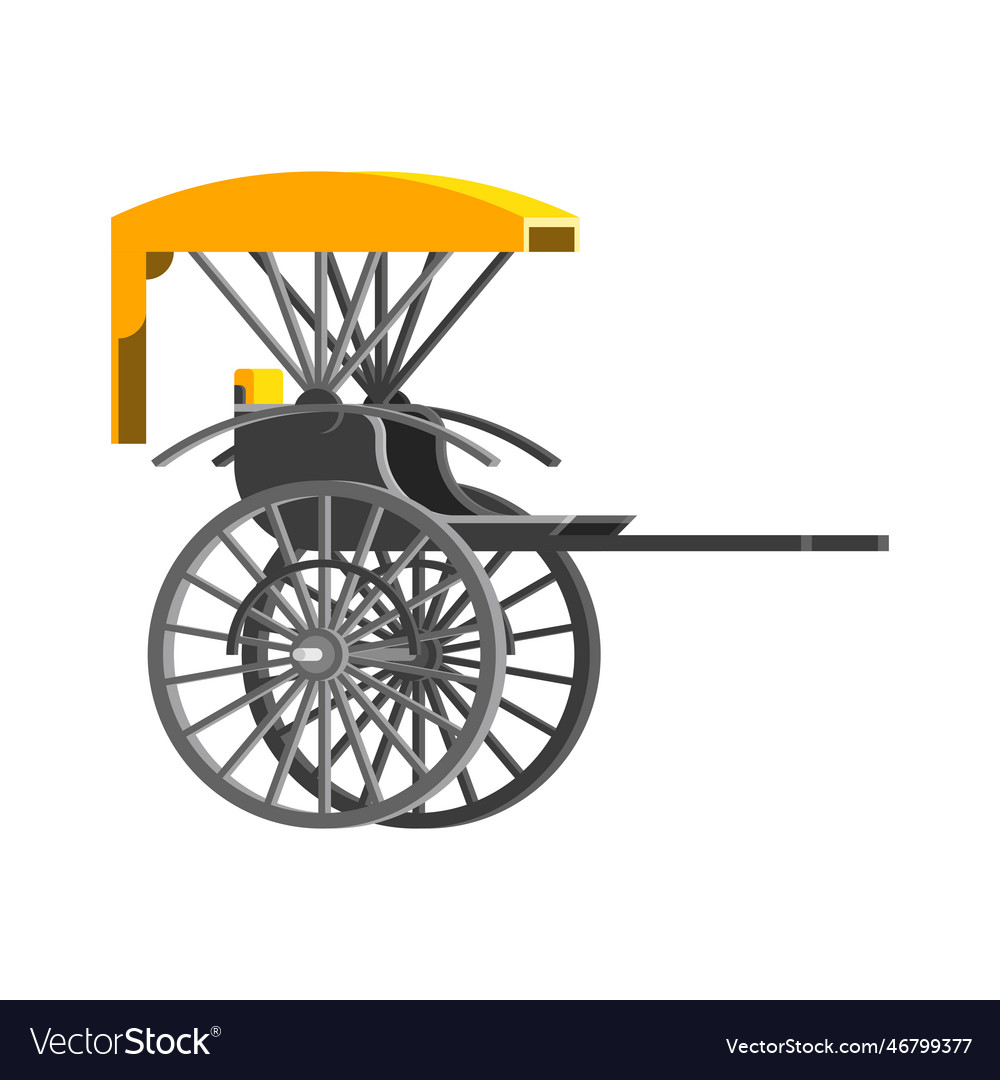 Rickshaw flat Royalty Free Vector Image - VectorStock