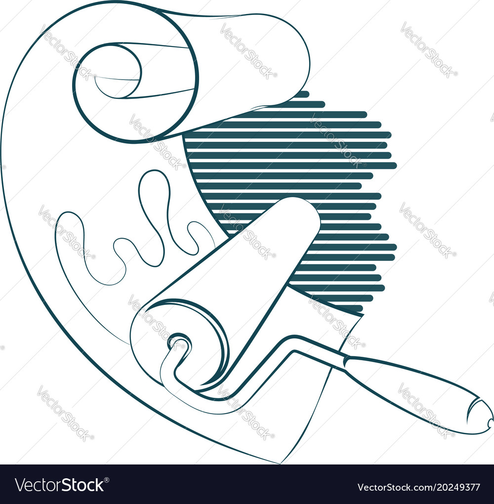 Wallpaper gluing Royalty Free Vector Image - VectorStock