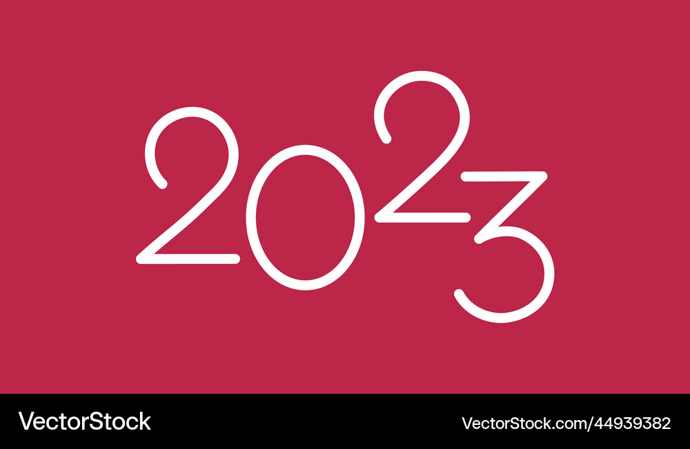 2023 new year numbers color Royalty Free Vector Image