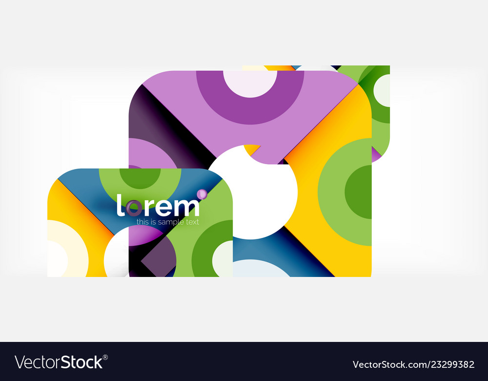 Abstract round elements composition background Vector Image