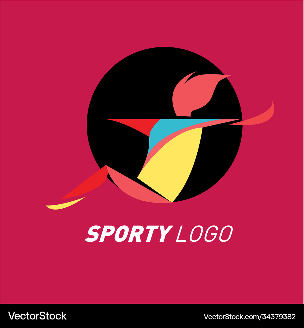 Colorful dynamic sport logo and icon event Vector Image