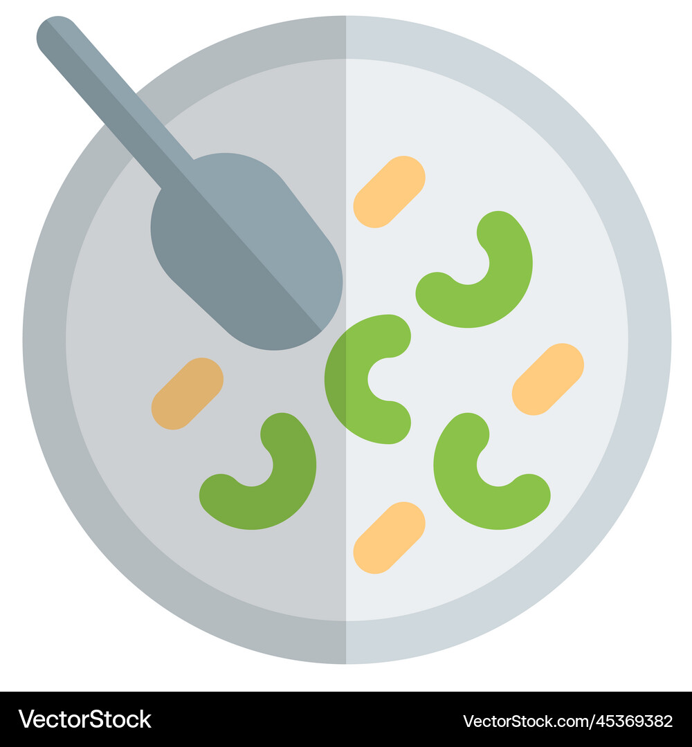 Granulated chicken congee with rice soup Vector Image