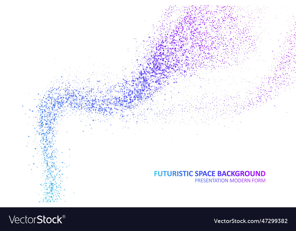 Particles liquid dynamic flow Royalty Free Vector Image