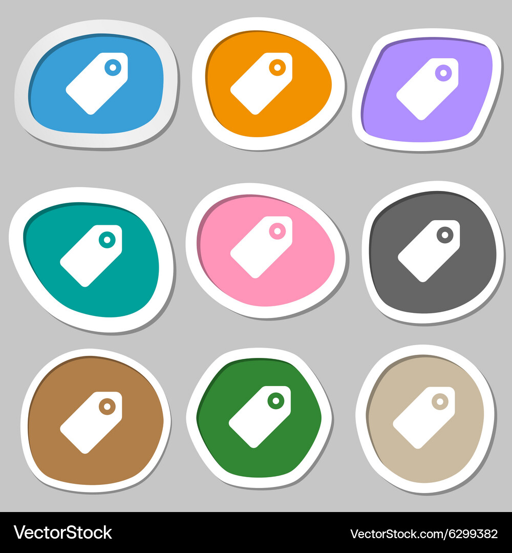Special offer label icon symbols multicolored Vector Image