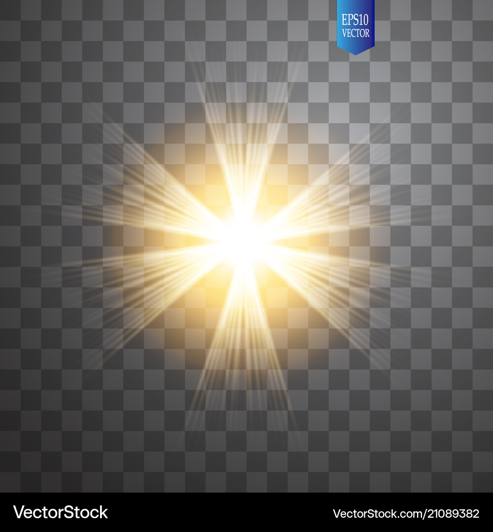 Sun isolated on transparent background Royalty Free Vector