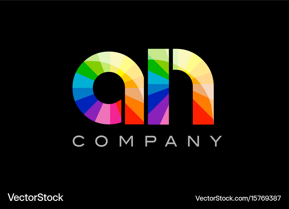 An a n alphabet letter mosaic design Royalty Free Vector