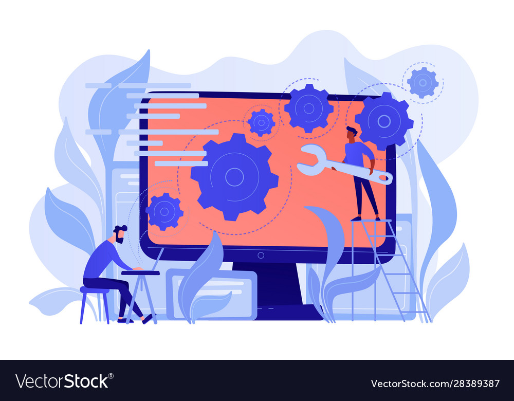 Back end development it concept Royalty Free Vector Image