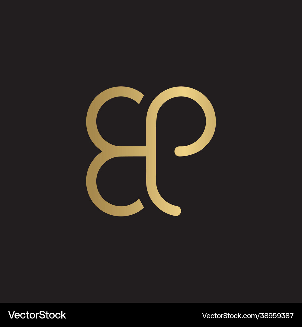 Bp or pb logo and icon design Royalty Free Vector Image