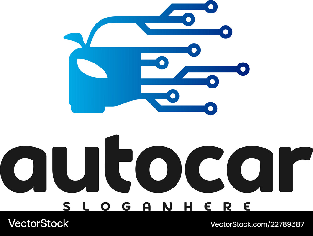 Auto-Tech Logo Vorlage Design Auto Lizenzfreies Vektorbild
