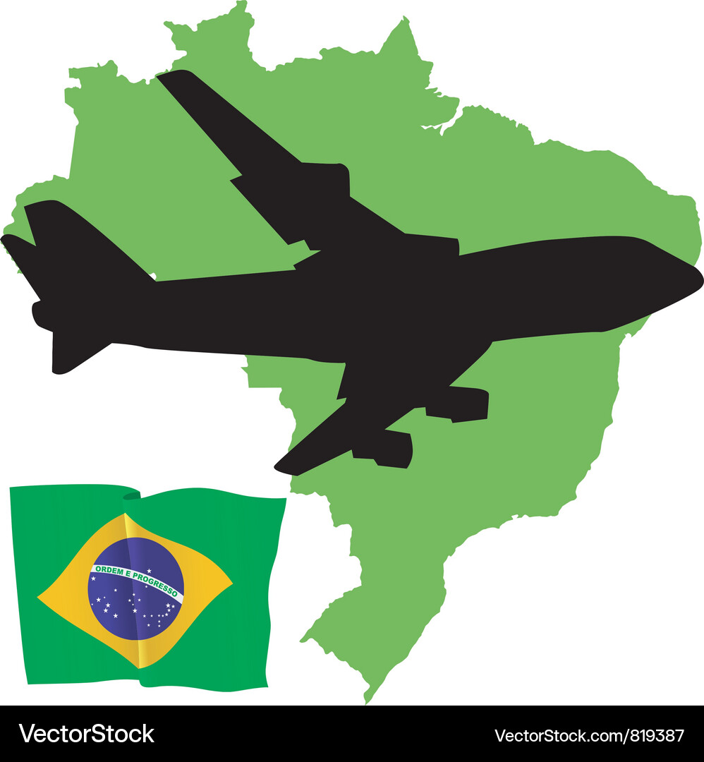 Fly me to the brazil Royalty Free Vector Image