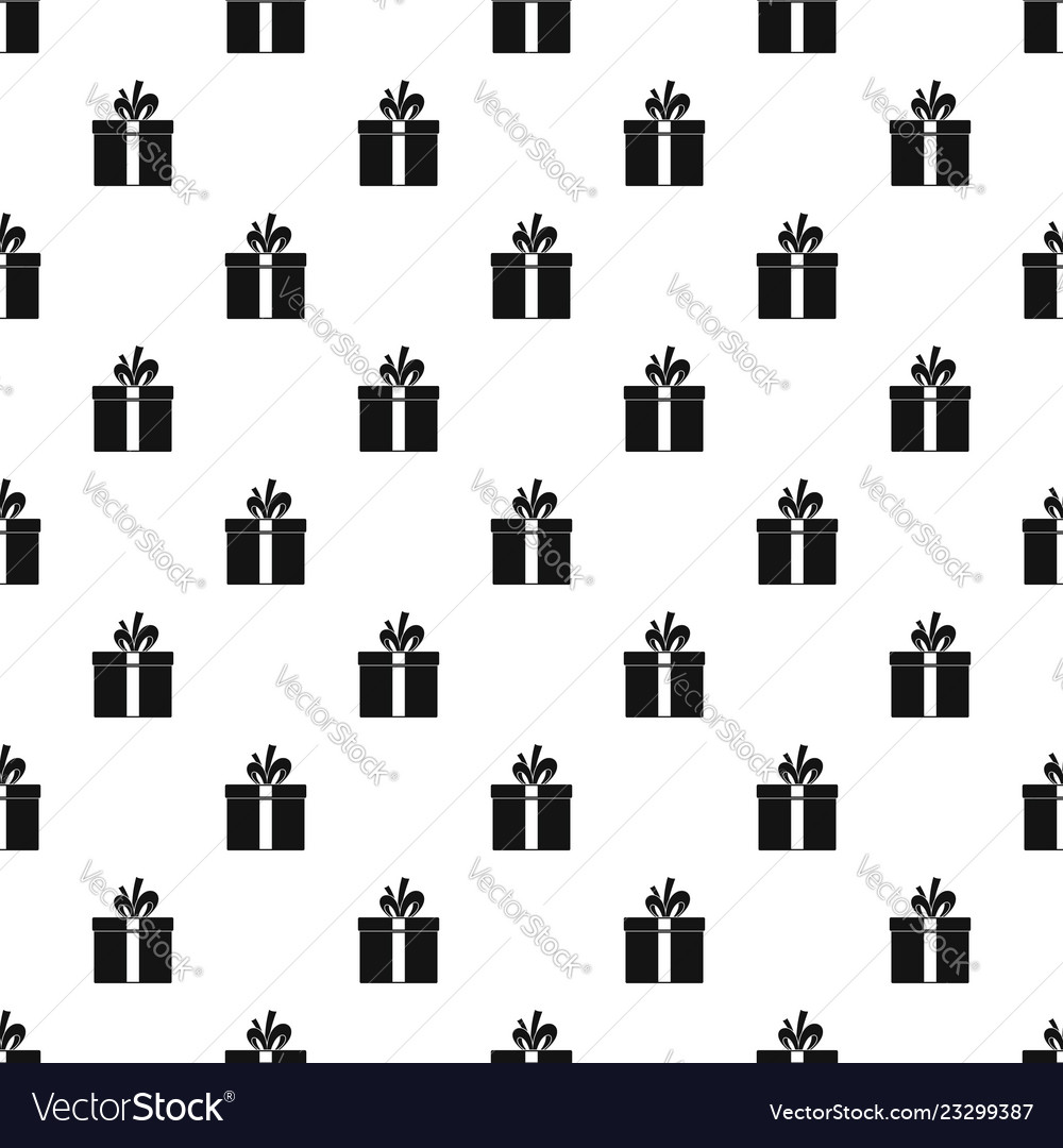 Gift box pattern seamless Royalty Free Vector Image