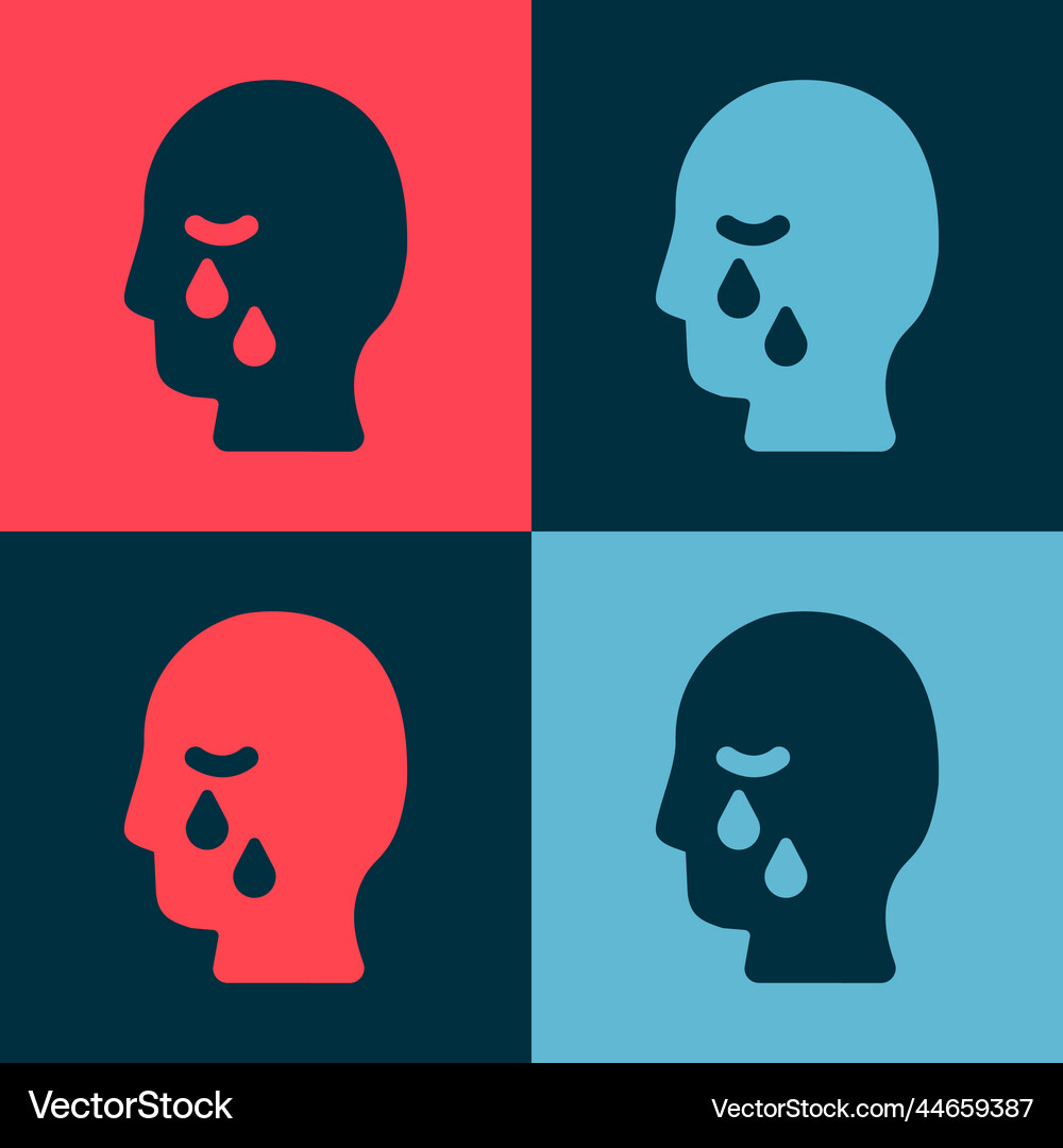 Pop art man graves funeral sorrow icon isolated Vector Image