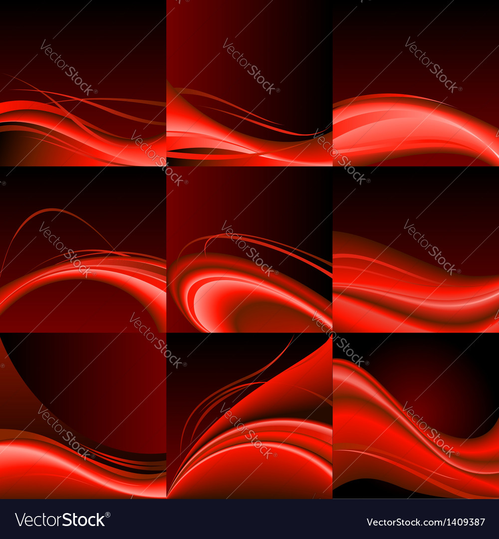 Red waves Royalty Free Vector Image - VectorStock