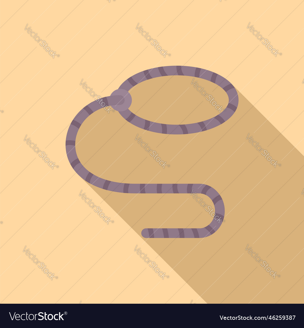 String lasso icon flat line loop Royalty Free Vector Image