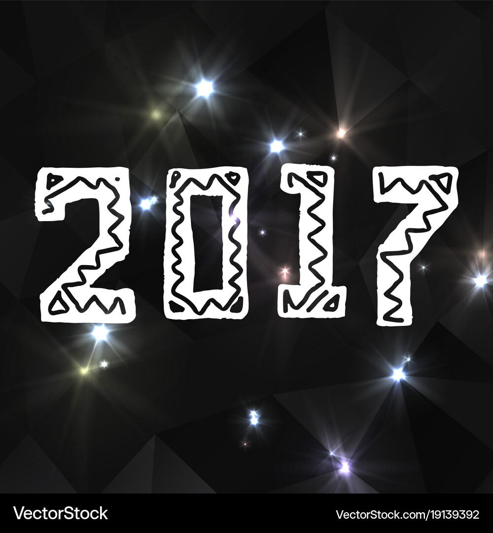 2017 grunge stamp new year sign Royalty Free Vector Image