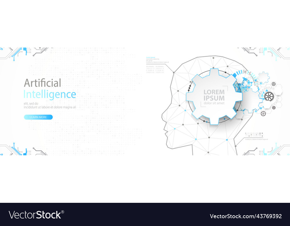 Artificial intelligence ai and big data concept Vector Image