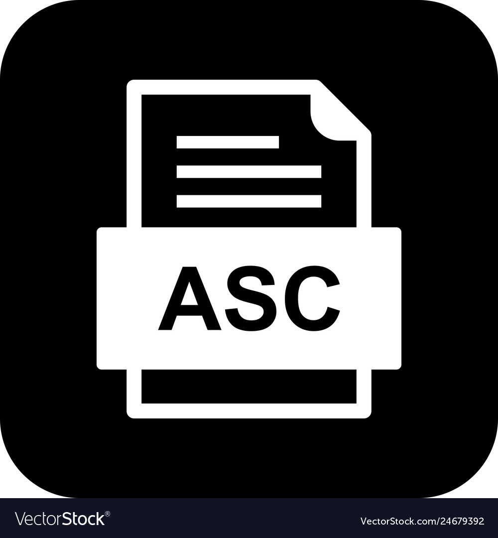 Asc file document icon Royalty Free Vector Image