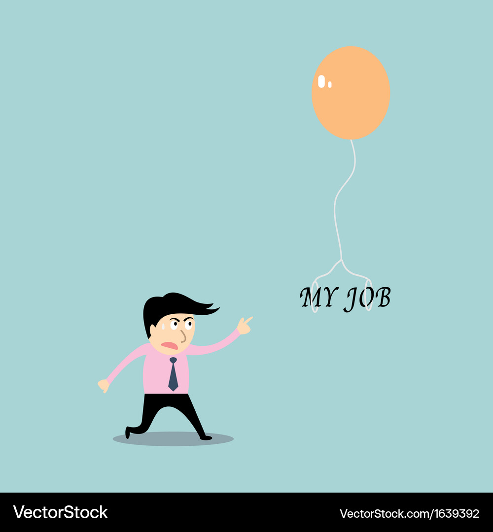 Businessman chasing my job Royalty Free Vector Image