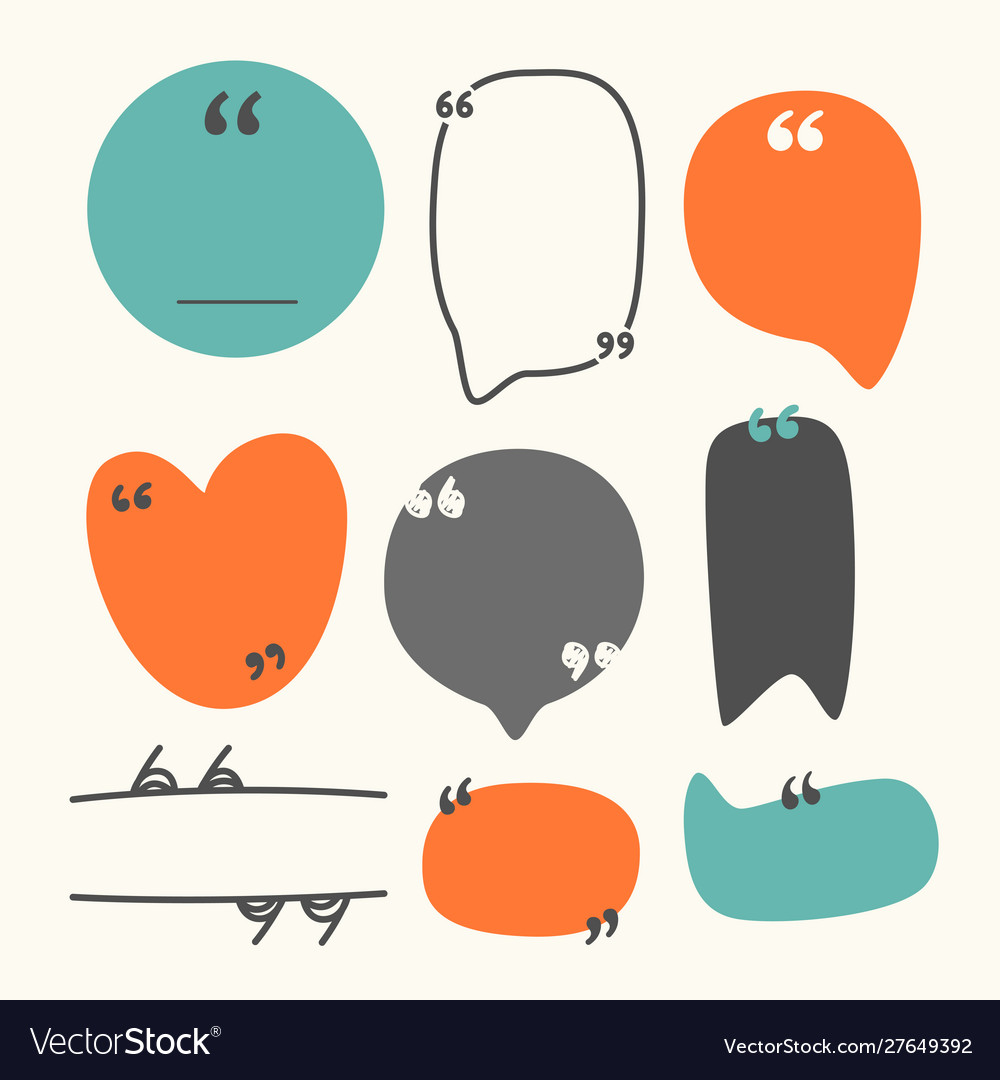 Different quote frames clipart empty frames for a Vector Image