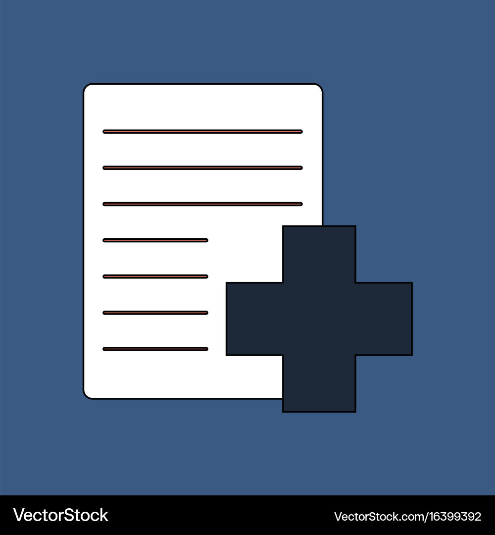 Flat icon design collection medical form with a Vector Image