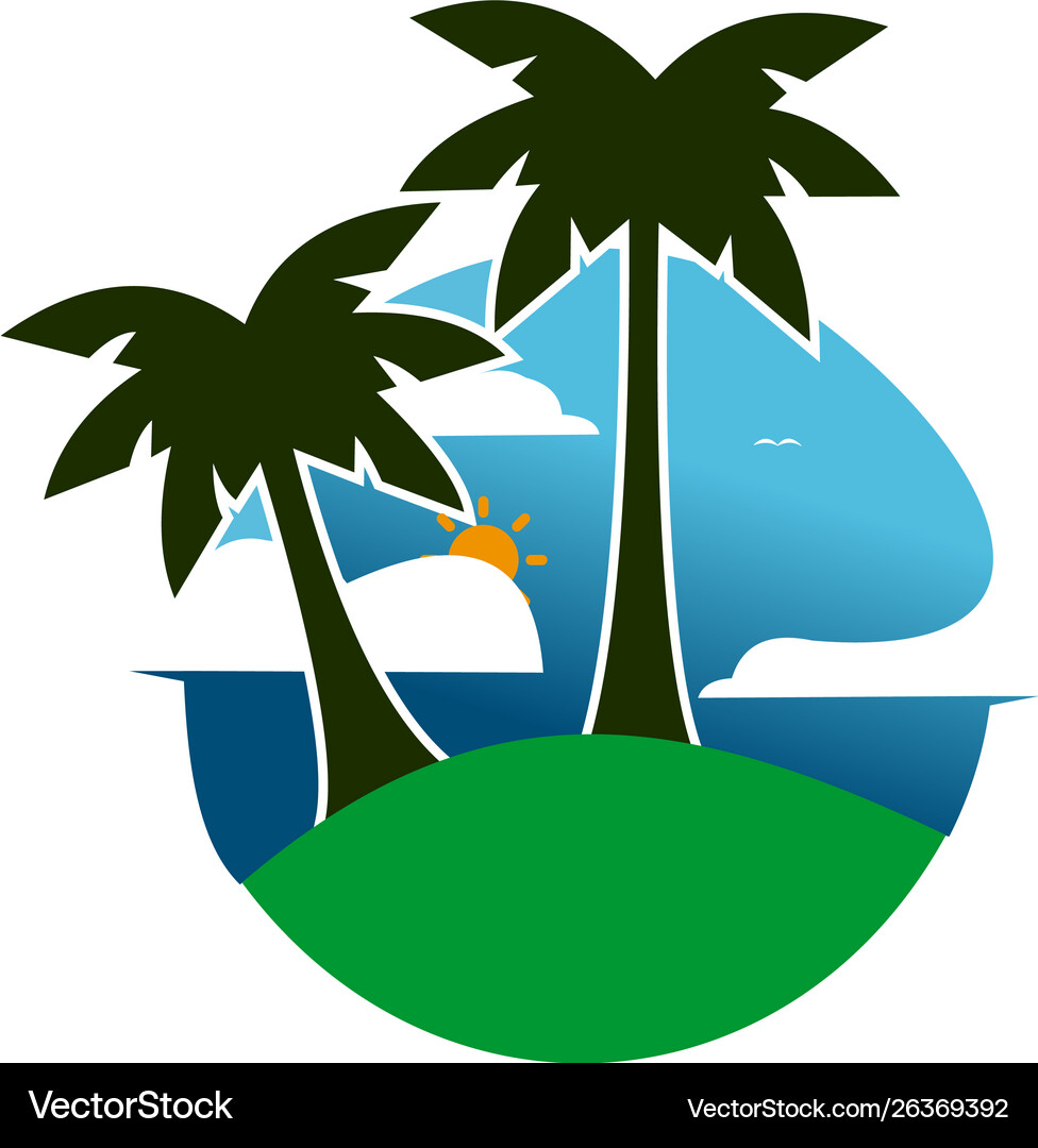 Landscape logo template Royalty Free Vector Image