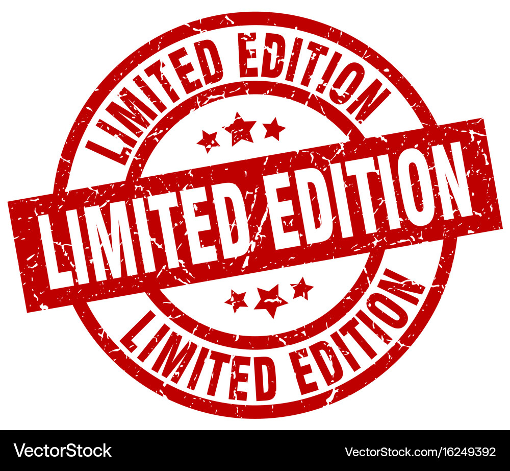 Limited edition round red grunge stamp Royalty Free Vector