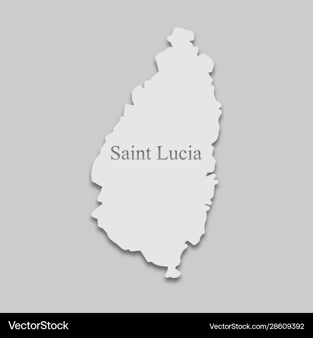 Map saint lucia Royalty Free Vector Image - VectorStock