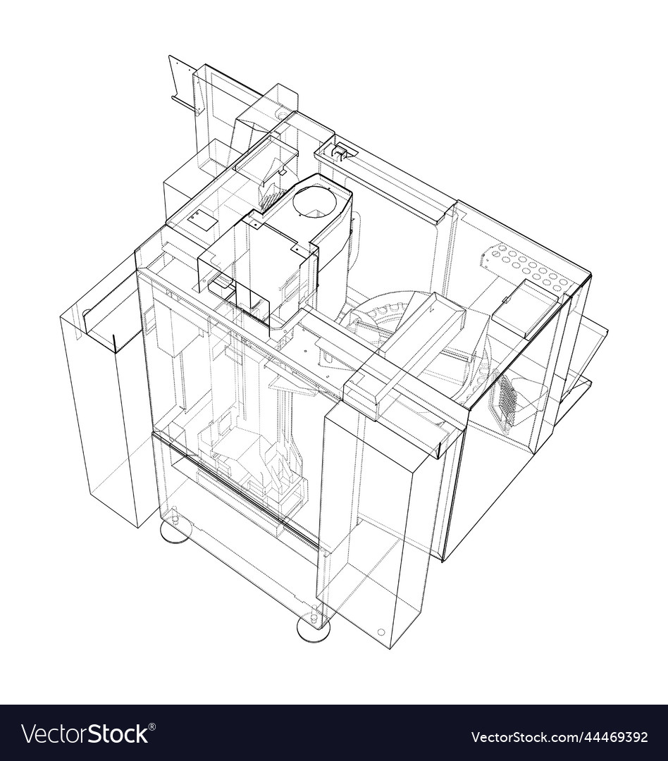 Metalworking cnc milling machine Royalty Free Vector Image