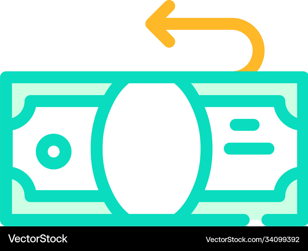 Money banknote purchase color icon Royalty Free Vector Image