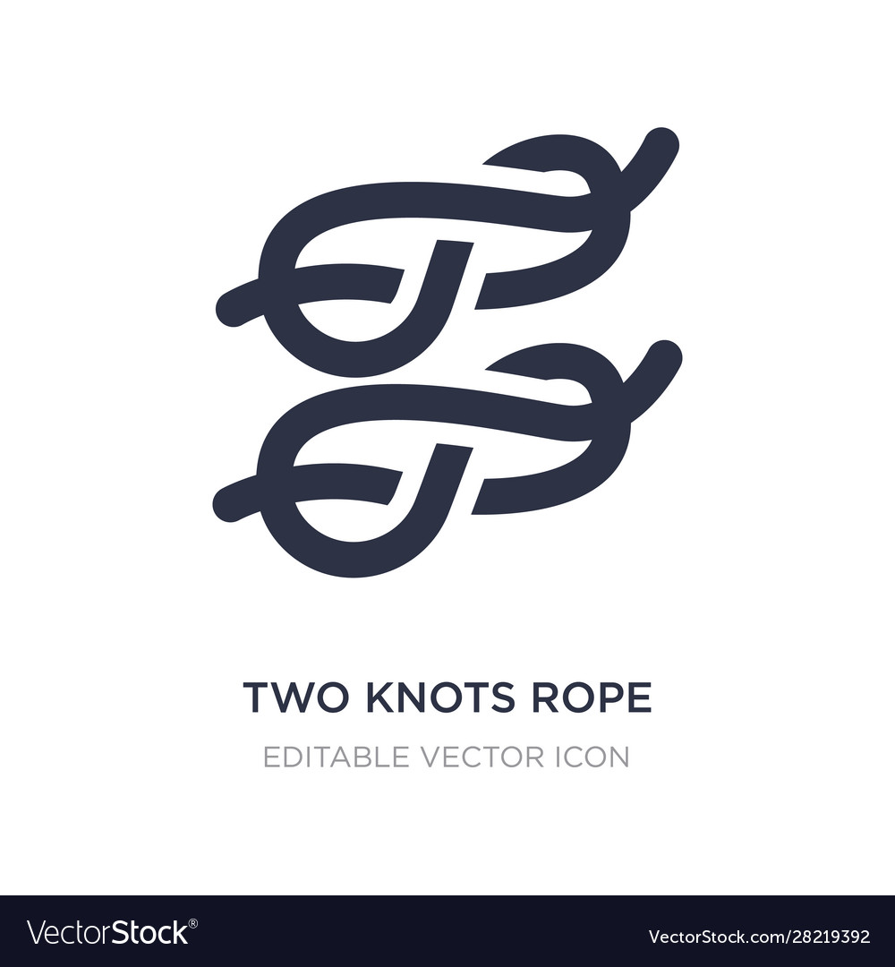 Two knots rope icon on white background simple Vector Image