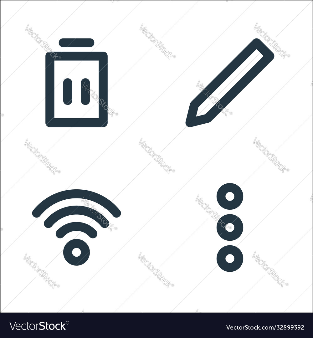User interface line icons linear set quality line Vector Image
