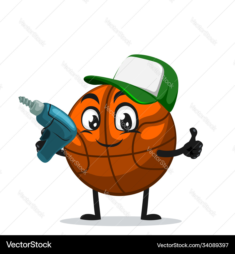 Basket ball mascot or character Royalty Free Vector Image