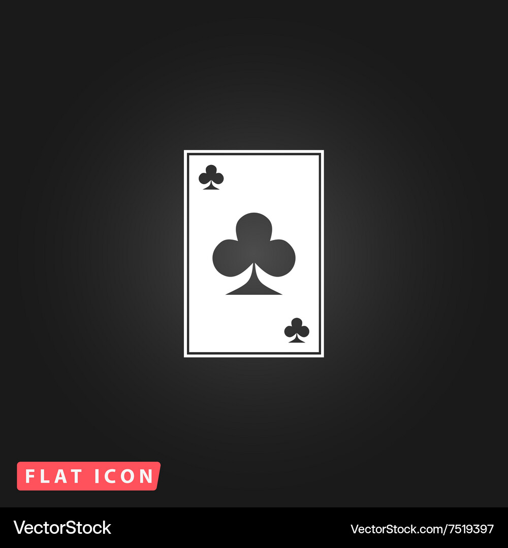 Clubs card icon Royalty Free Vector Image - VectorStock