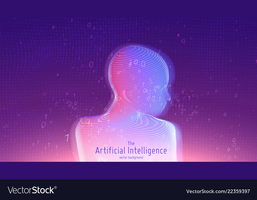 Human big data visualization futuristic Royalty Free Vector
