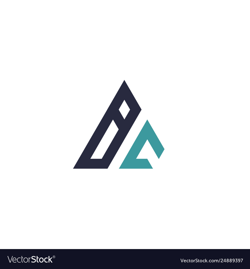 Initial letter triangle logo Royalty Free Vector Image