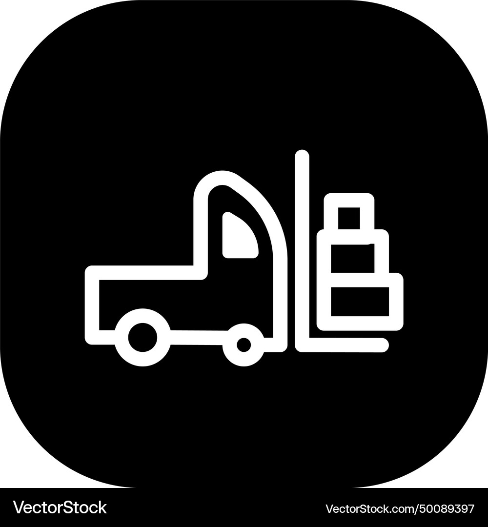 Loaded delivery services icon with black filled Vector Image