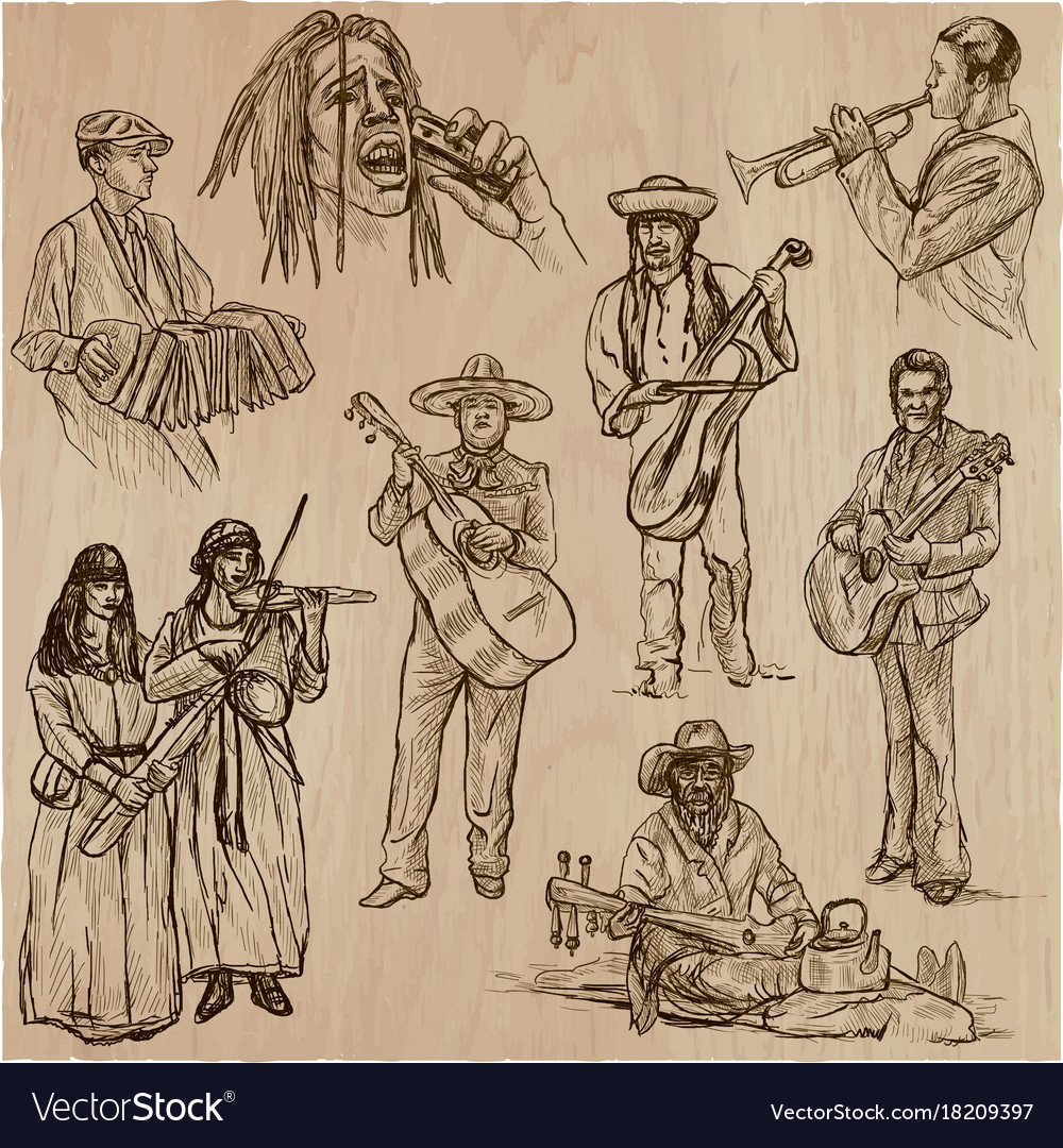 Musicians - set Royalty Free Vector Image - VectorStock