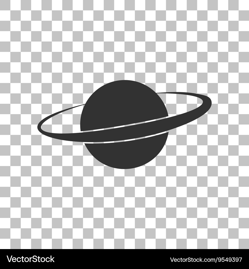 Planet in space sign dark gray icon Royalty Free Vector