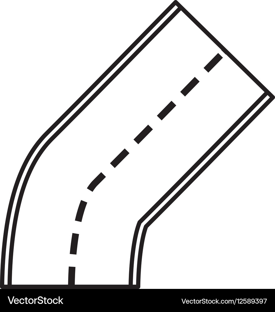 Road street isolated icon Royalty Free Vector Image