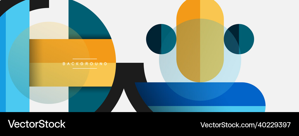 Round geometric shapes lines and circles Vector Image