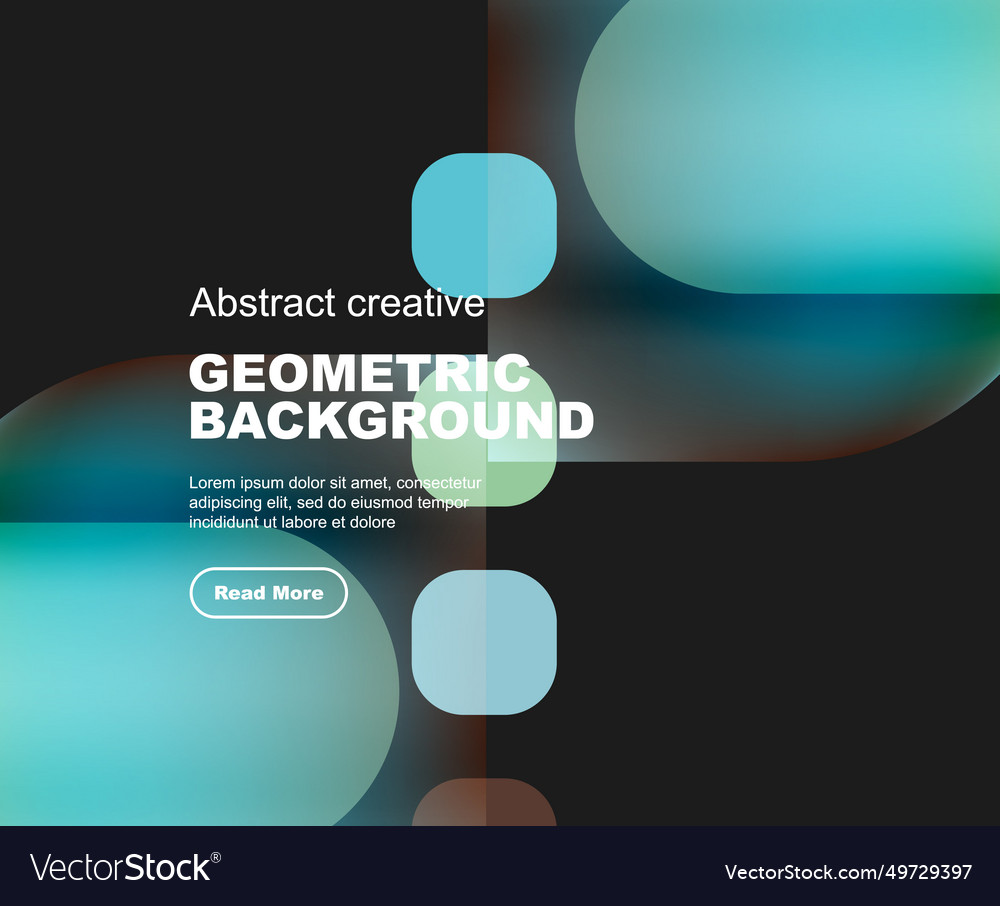 Round triangle and square composition Royalty Free Vector