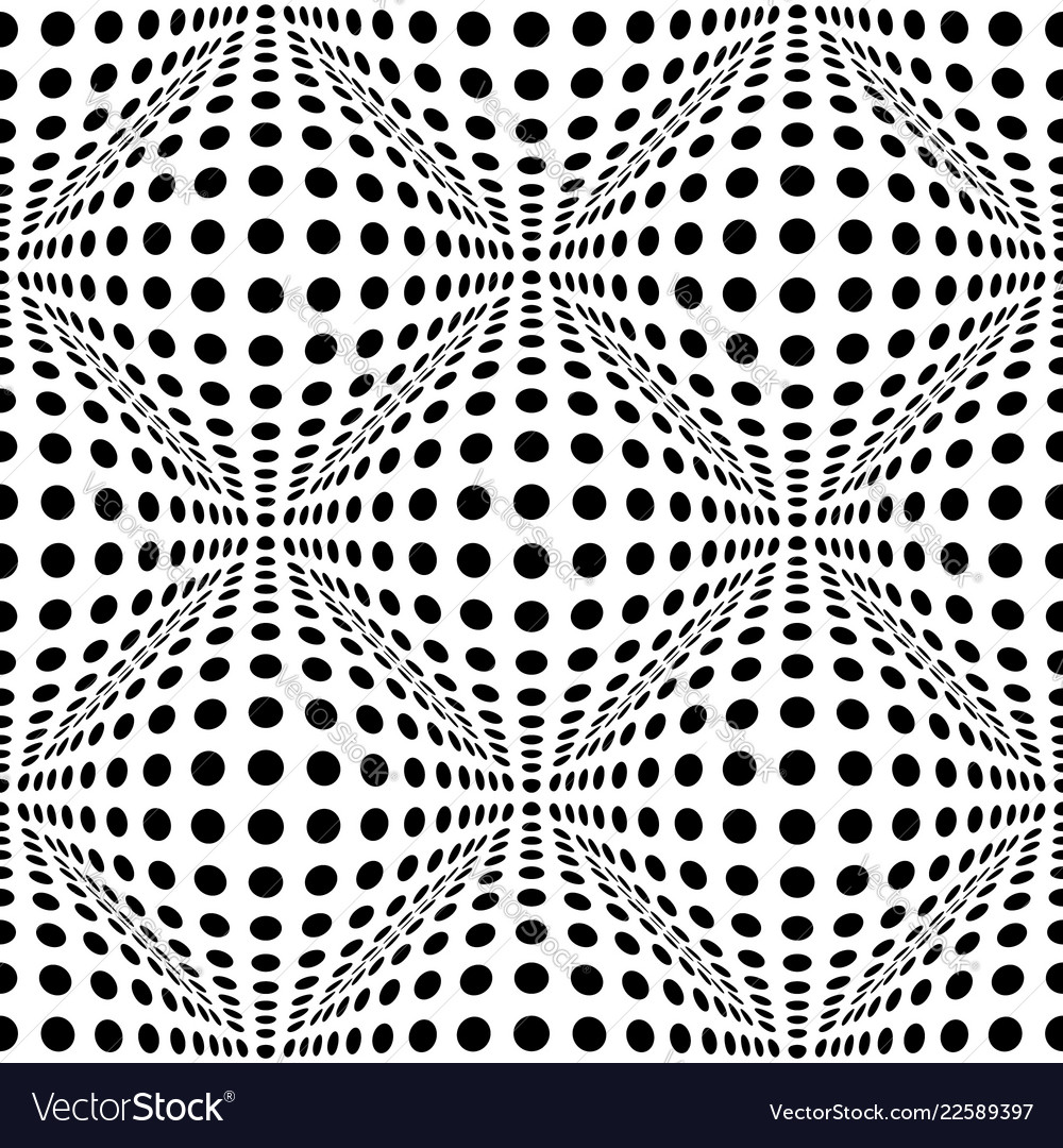 Seamless 3d dotted pattern with bulging Royalty Free Vector