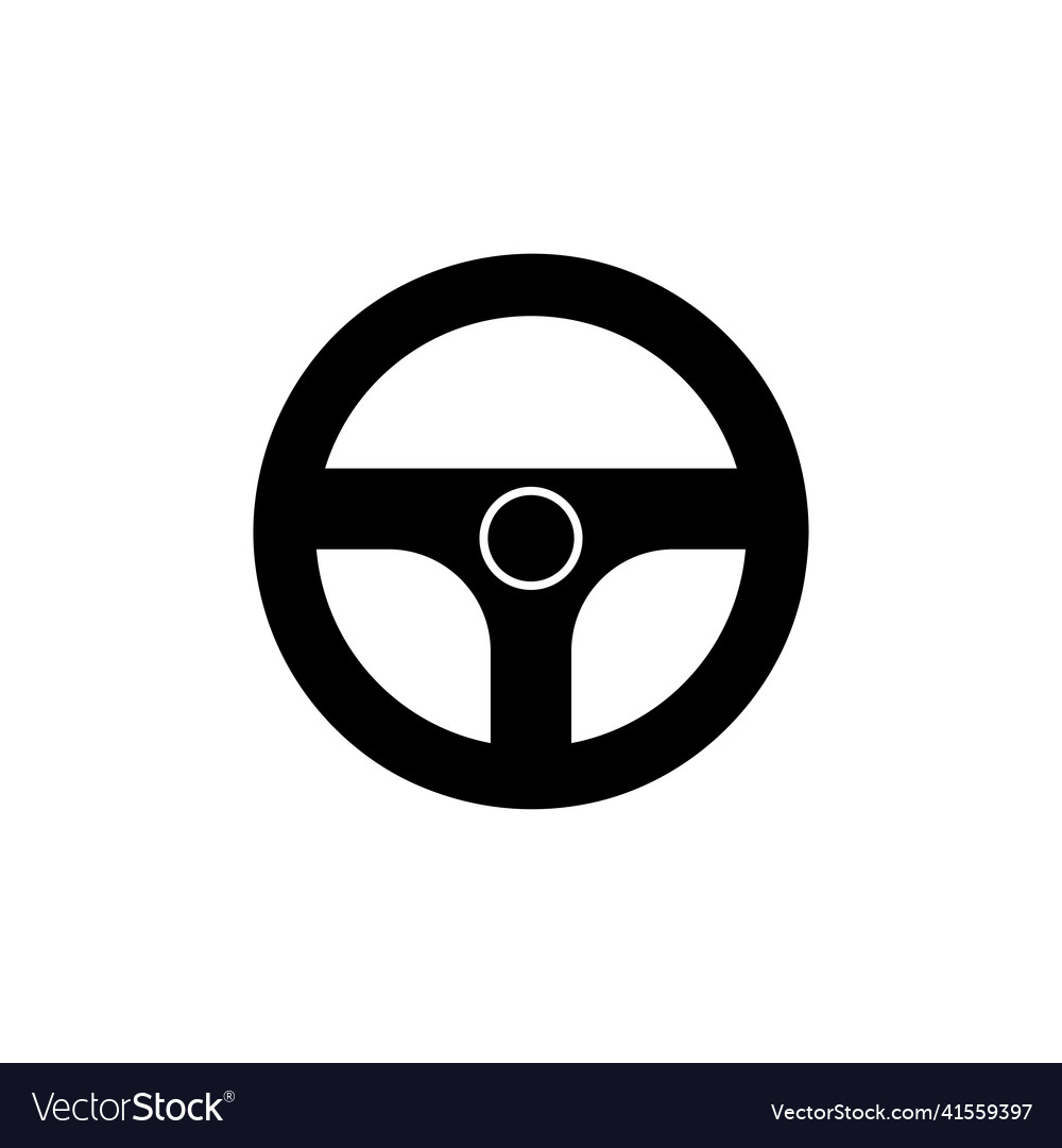 Steering wheel icon car and drive or driver Vector Image