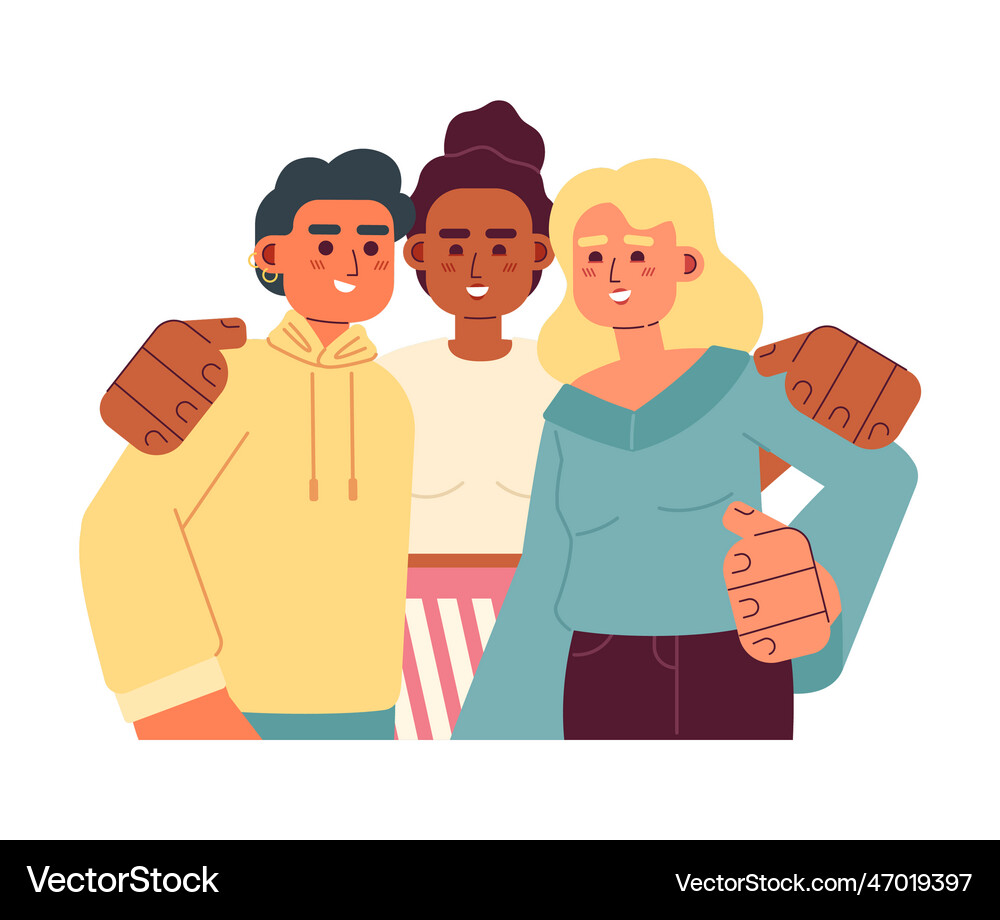 Surround yourself with good people 2d isolated Vector Image