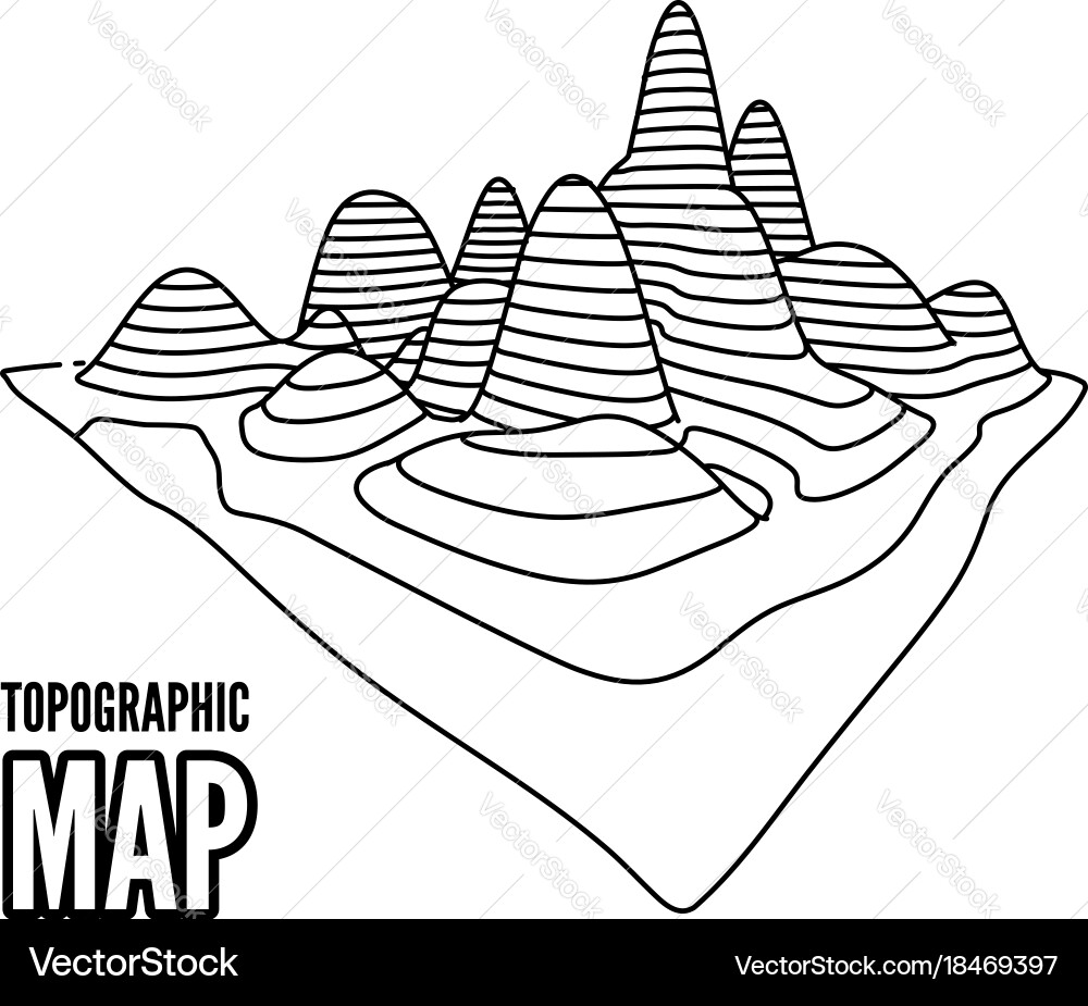 Topographical map of the locality Royalty Free Vector Image