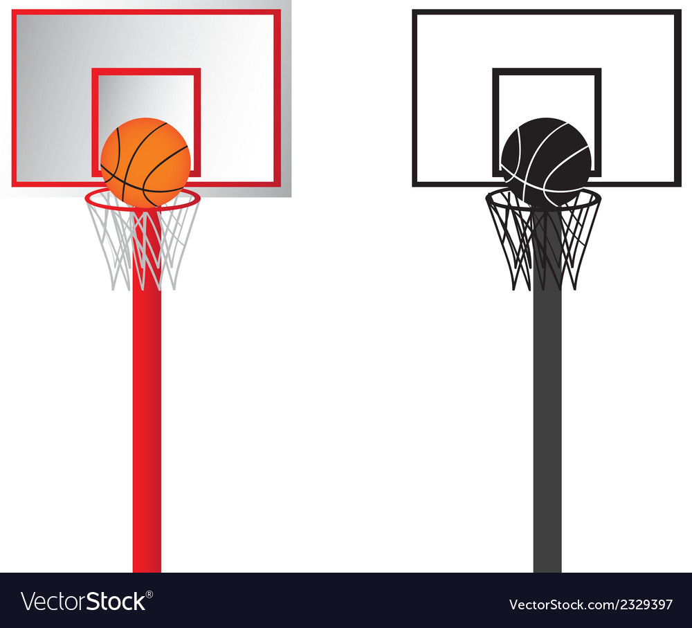 Two basketball posters isolated over white Vector Image