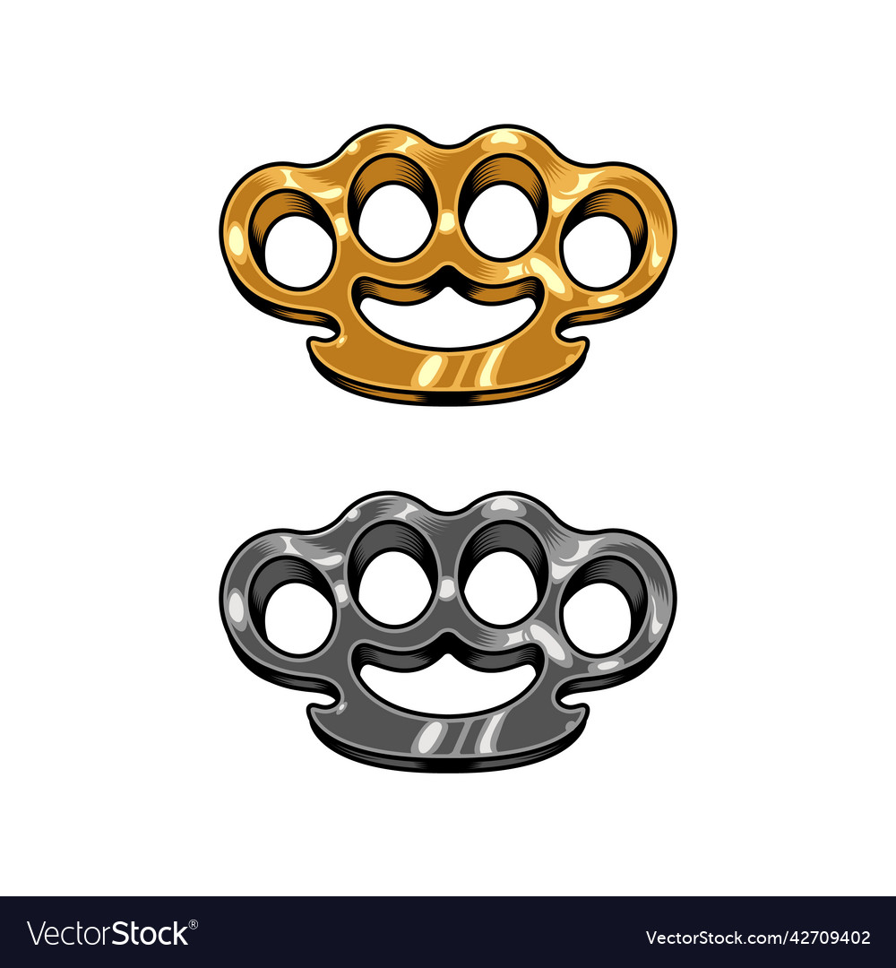 Brass knuckles set Royalty Free Vector Image - VectorStock Brass knuckles set Royalty Free Vector Image - VectorStock