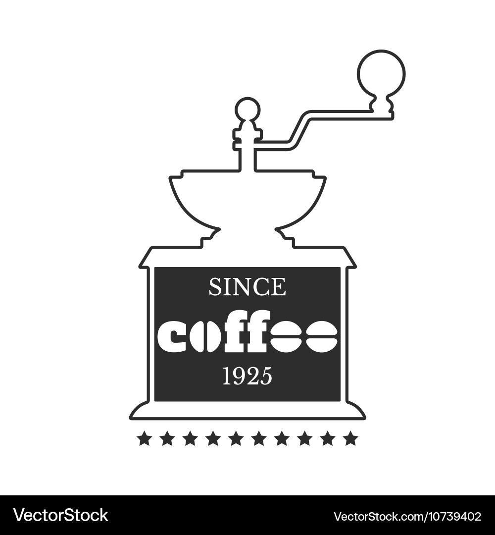 Coffee emblem badge logo label isolated Royalty Free Vector