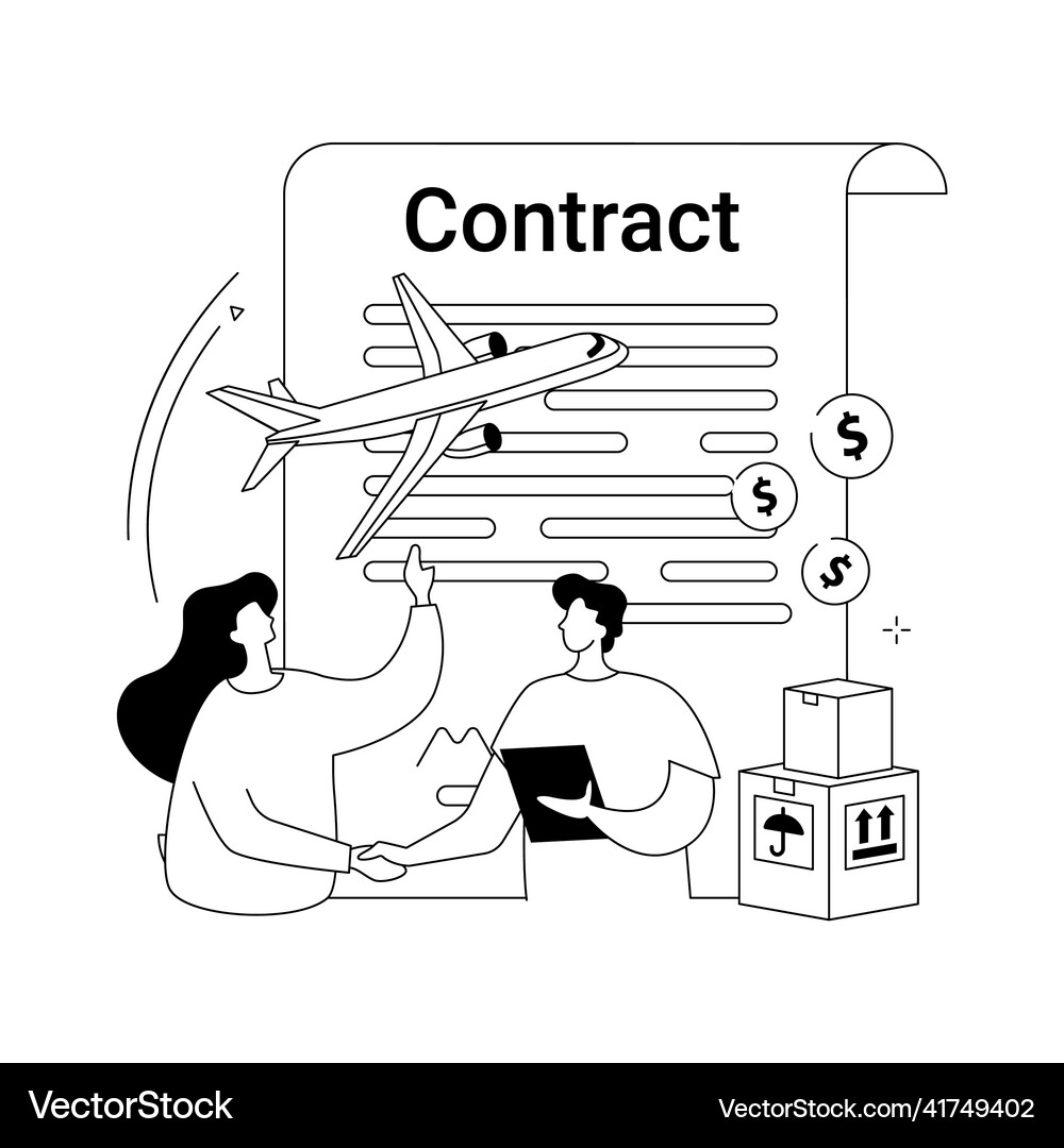 Contract of carriage abstract concept Royalty Free Vector