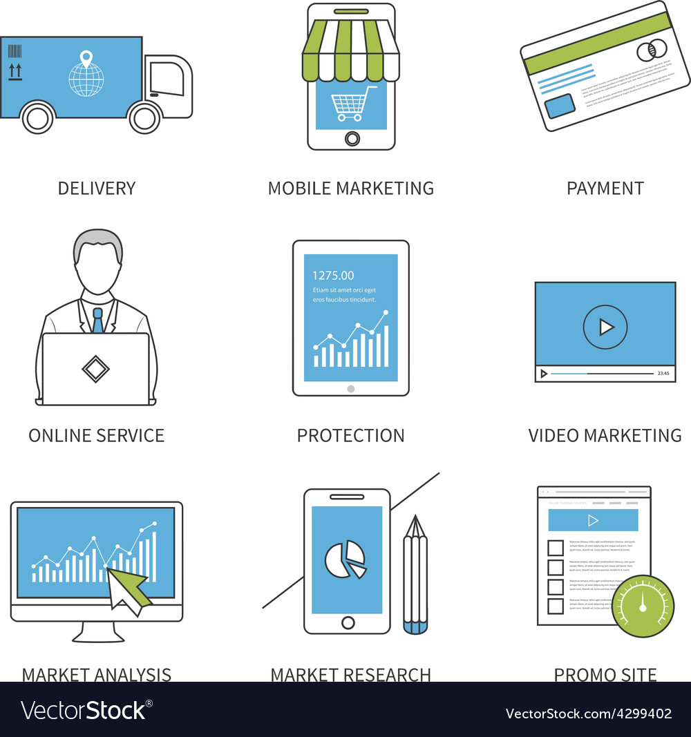 Flat design modern concept Royalty Free Vector Image